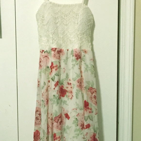 NOBO | Dresses | White Lace With Roses Dress | Poshmark